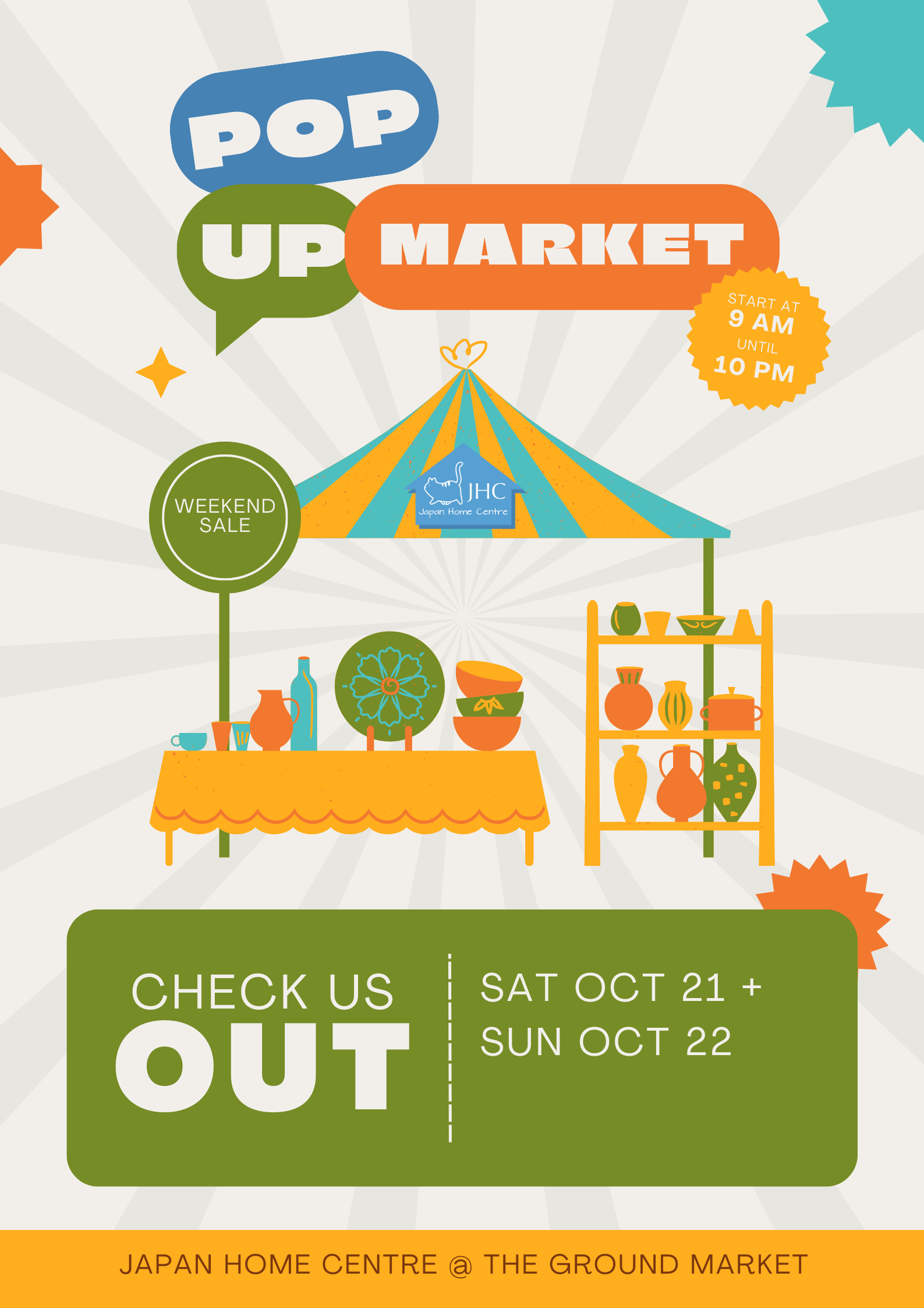 Weekend Pop-up shop @ The Ground Market – Japan Home Centre (Cambodia)